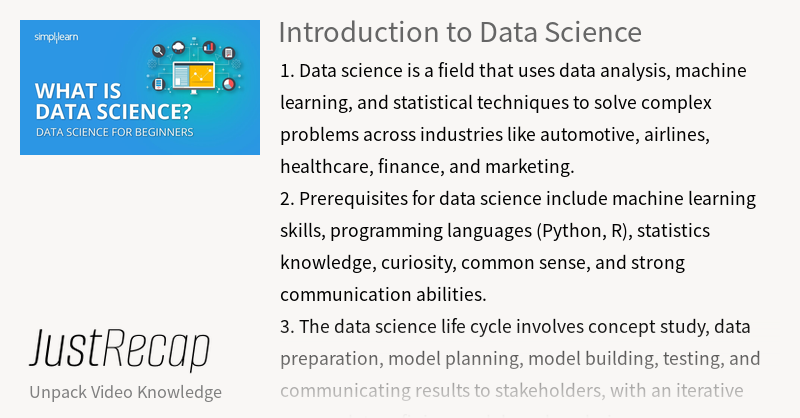 What Is Data Science Introduction To Data Science Data Science For Beginners Simplilearn